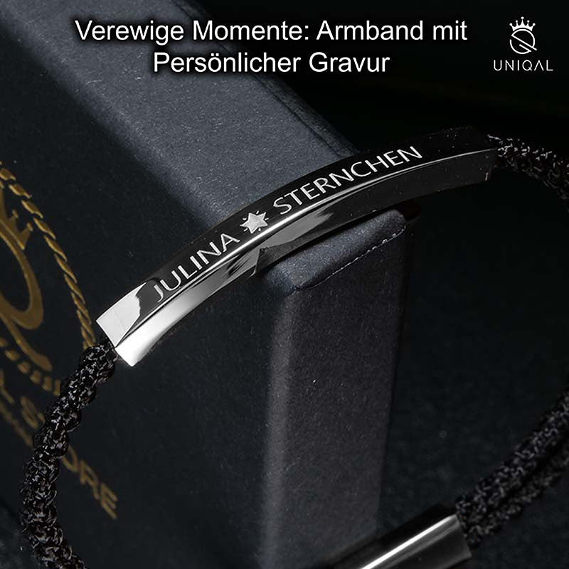 Verwunderlich Silber Armband Mit Gravur Manner Bild